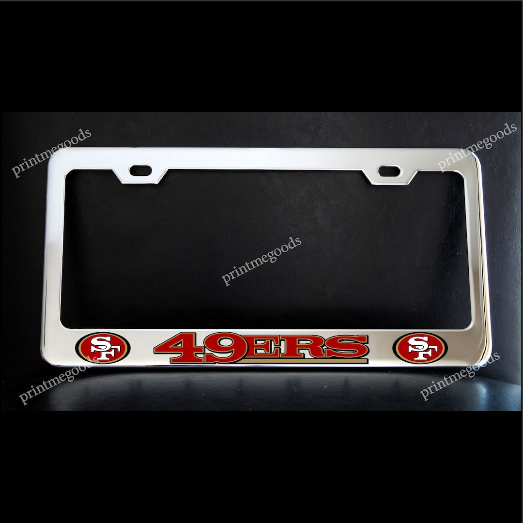 San Francisco 49ers License Plate Frame Custom Made of Chrome Plated ...