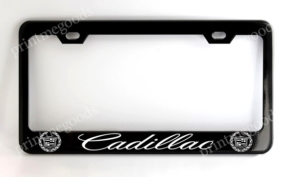 Cadillac Black License Plate Frame Custom Made of Powder - Etsy
