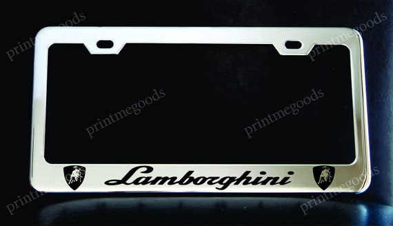 Lamborghini License Plate Frame Custom-made of Stainless Steel | Etsy