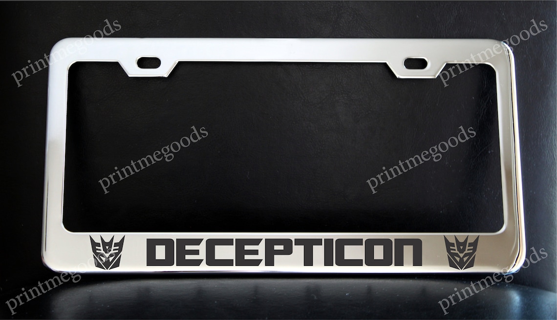 Decepticon Transformers License Plate Frame Custom Made of - Etsy