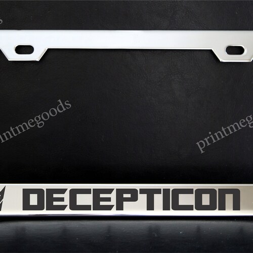 Decepticon Transformers License Plate Frame Custom Made of - Etsy