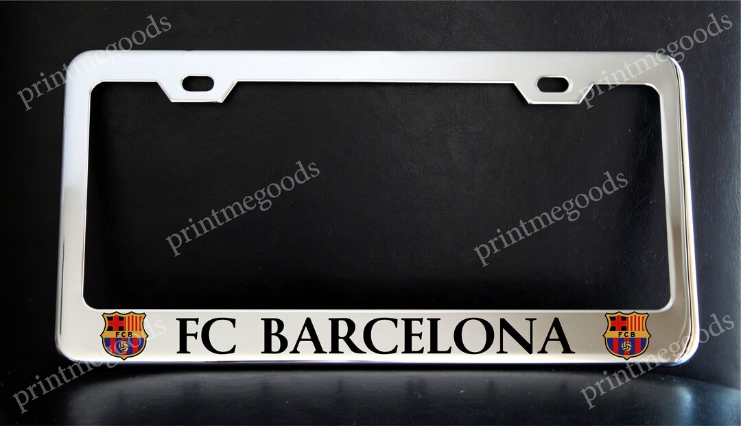 FC Barcelona License Plate Frame Custom Made of Chrome Plated Metal - Etsy