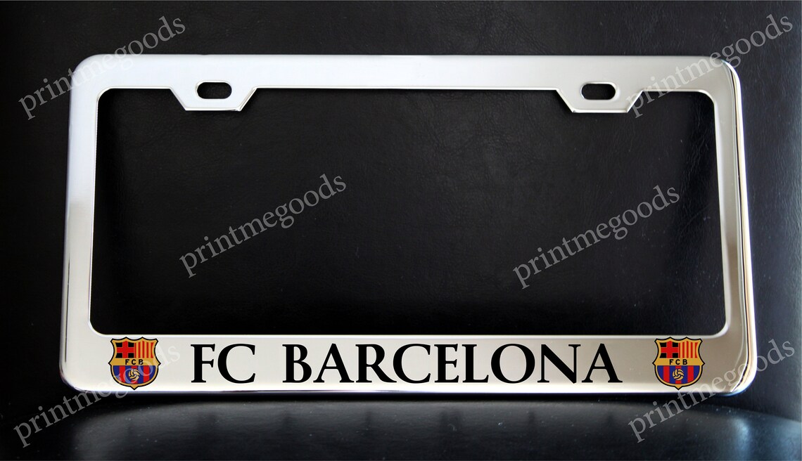 FC Barcelona License Plate Frame Custom Made of Chrome Plated - Etsy