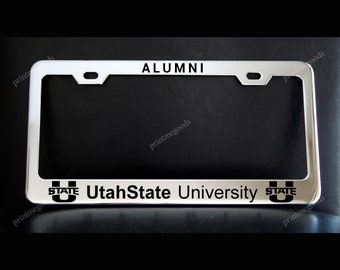 Utah State University Alumni Black License Plate Frame Custom - Etsy