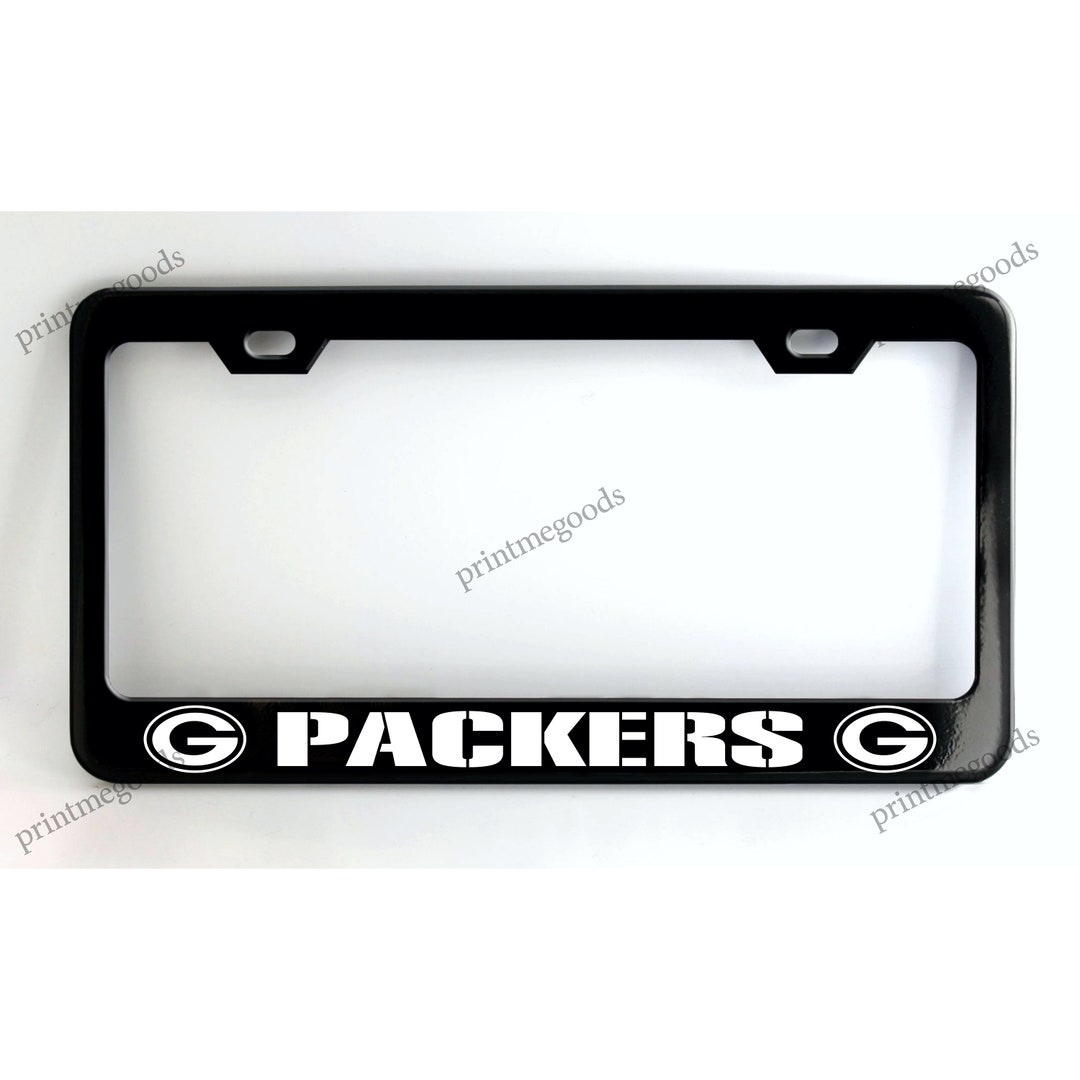 Green Bay Packers Black License Plate Frame - Etsy