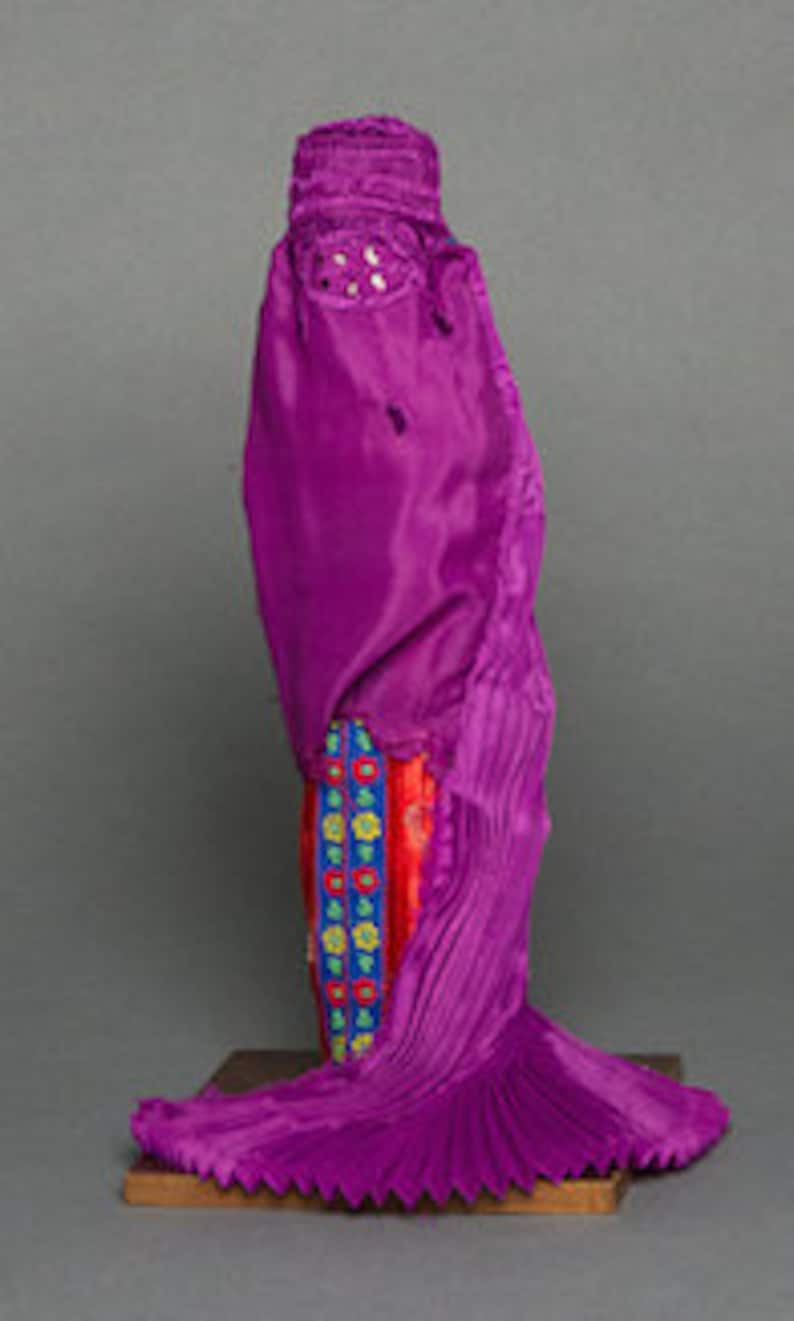 Handmade Mini Afghan Burka/afghan Burqa Doll Size for Dolls, Wine ...