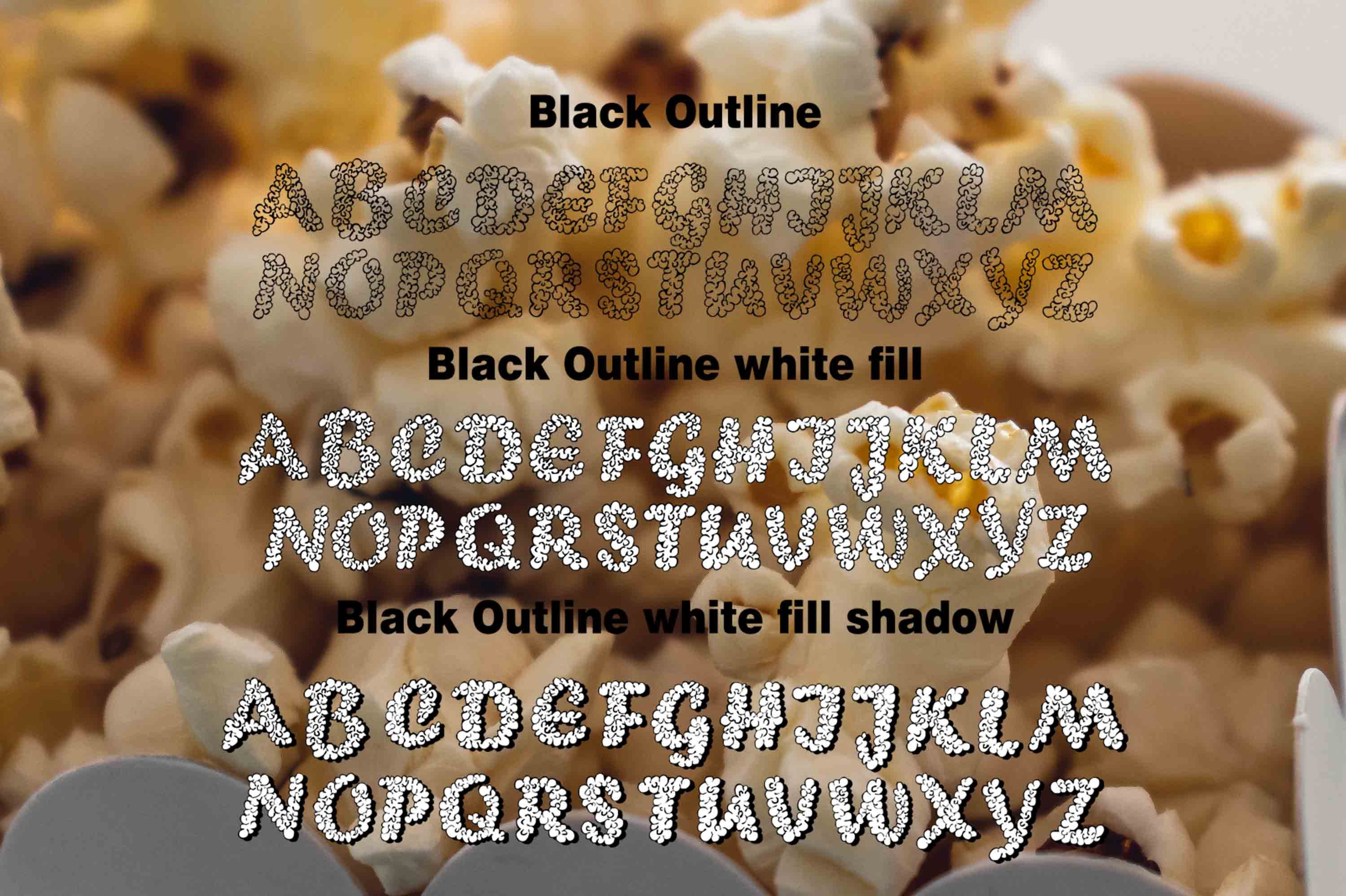 Popcorn Letters PNG Popcorn Alphabet Clip Art PNG Popcorn - Etsy Australia