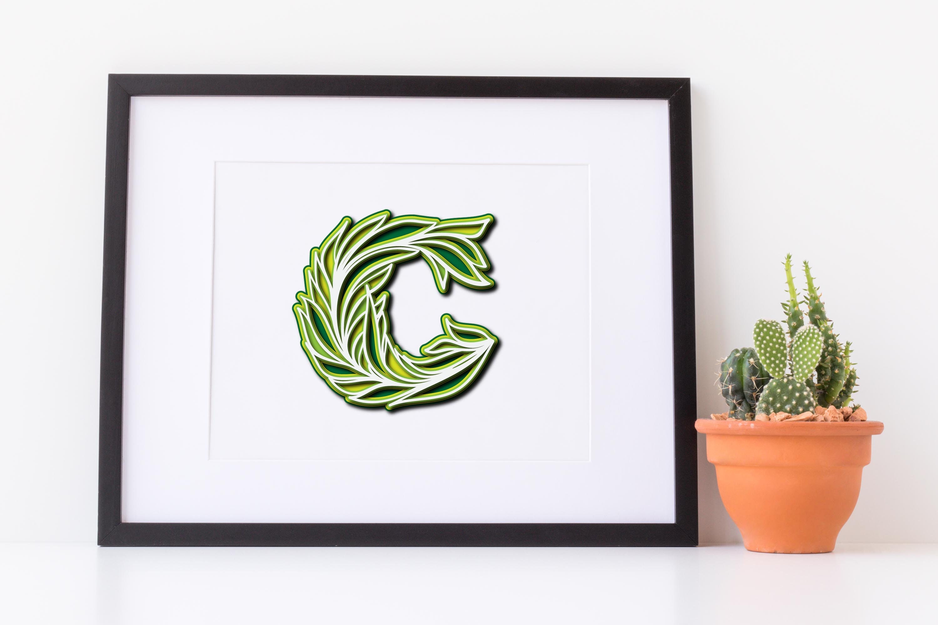 Buy 3D Alphabet Layered Letter C Svg Eps Png Dxf Files Online in India ...