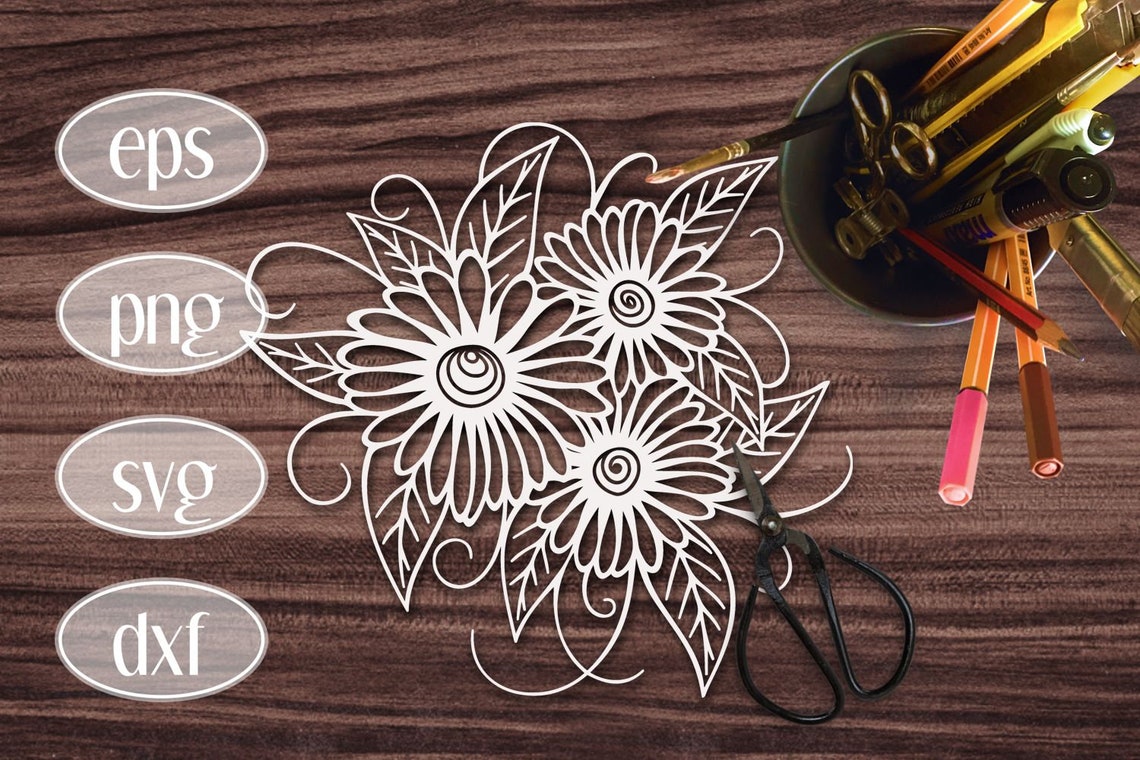 Fleurs SVG DXF PNG Fichiers pour Cricut ou Silhouette Floral - Etsy France