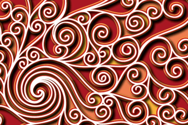 3D Line Art Layered Svg 6 Layers Eps Png Dxf File Instant - Etsy