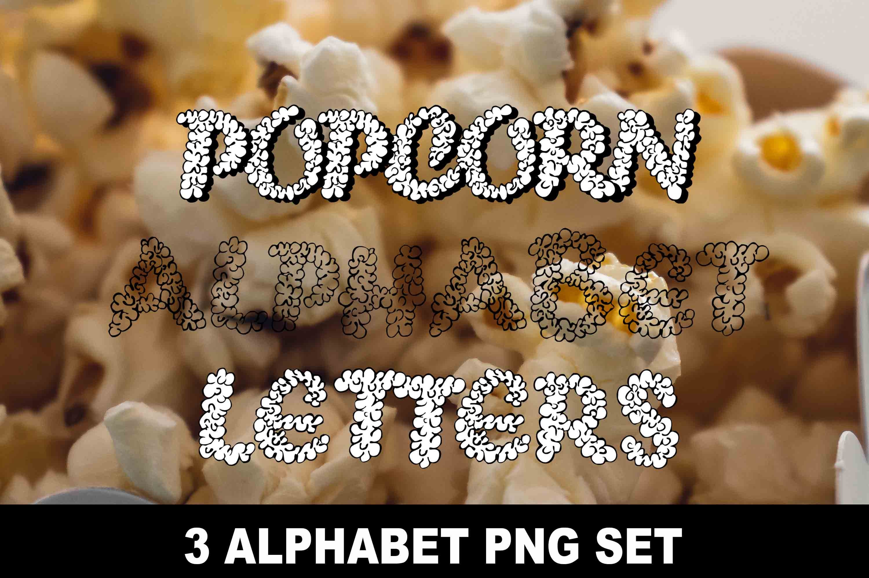 Popcorn Letters PNG Popcorn Alphabet Clip Art PNG Popcorn - Etsy Australia