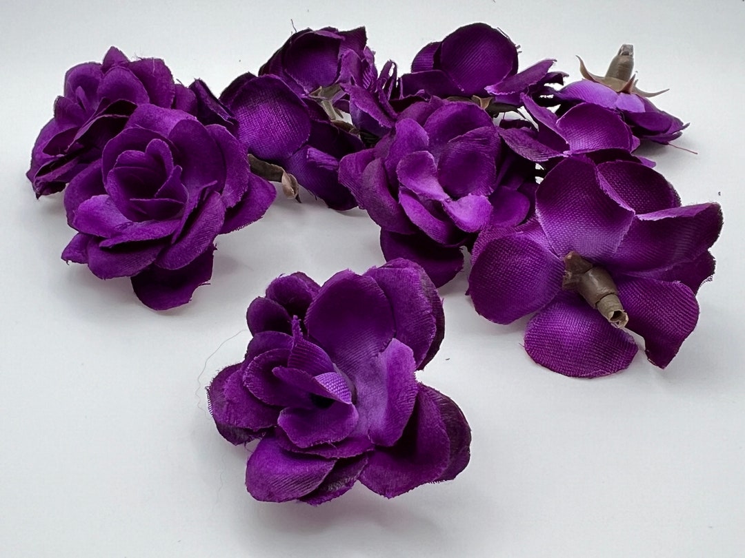 Lot of 11 Artificial Synthetic Purple Rose Buds 1-1/2” - Etsy