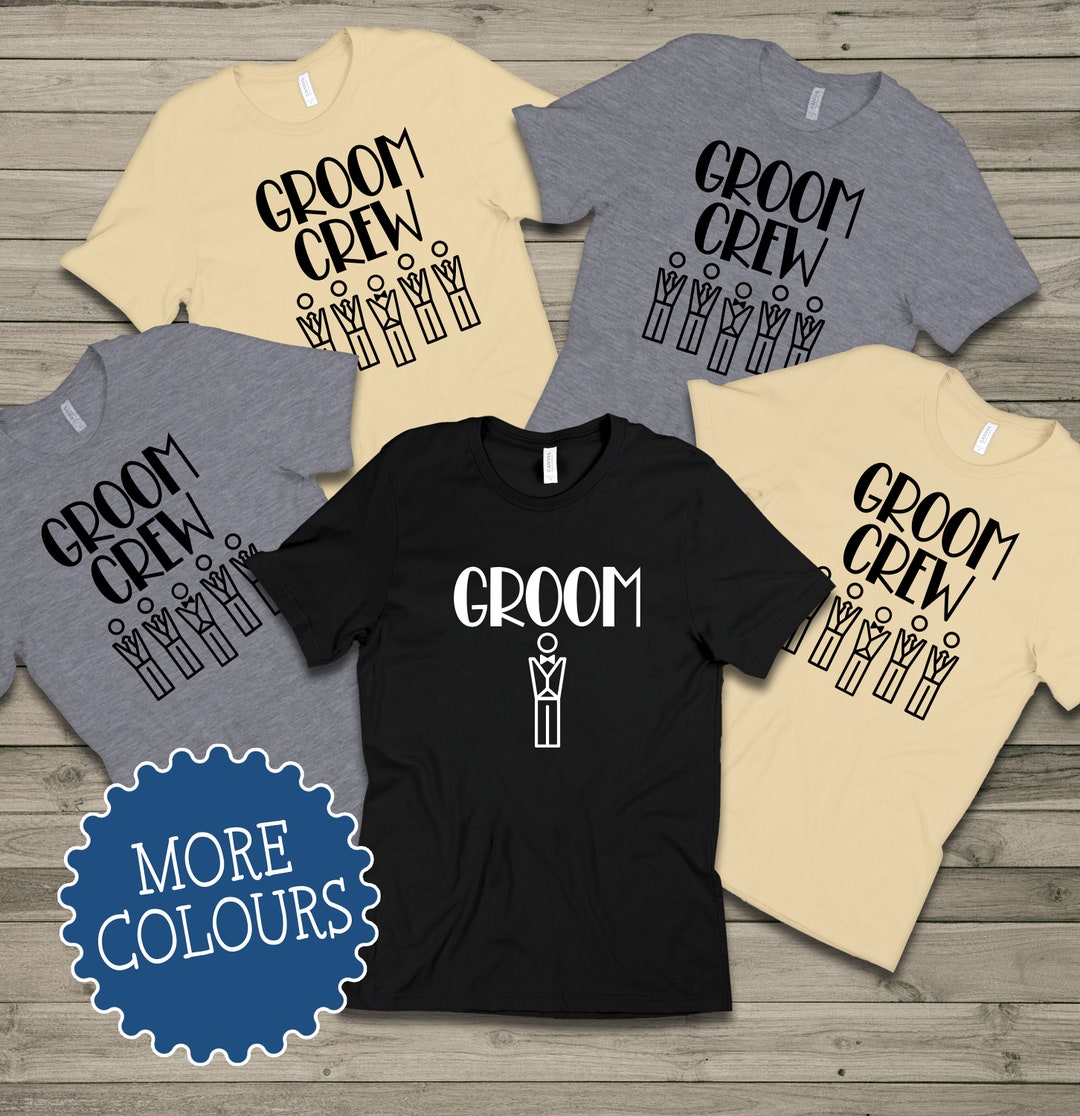 Groom & Groom Crew Group T-shirts for Stag Do or Bachelor Party Groom ...