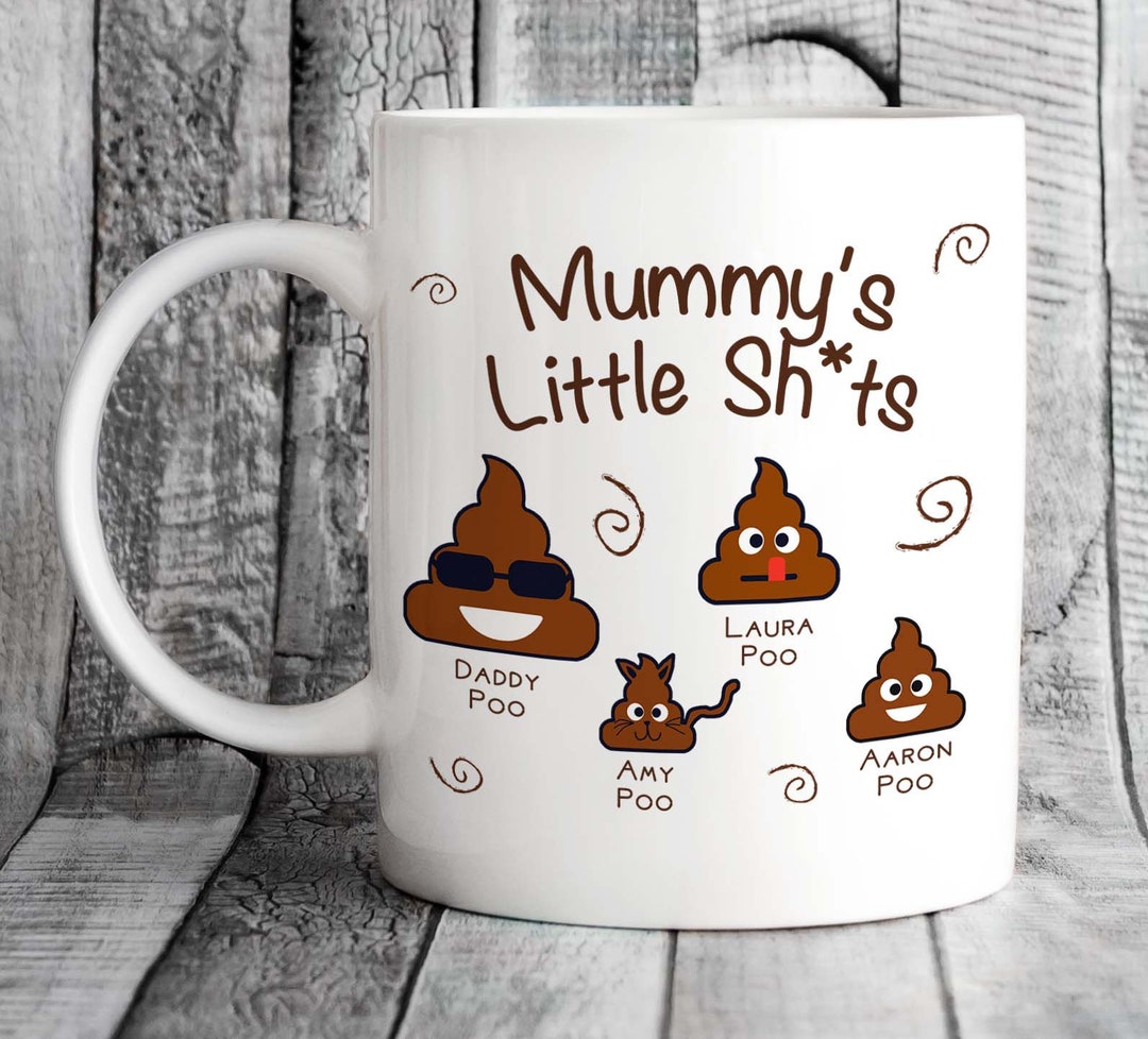 Personalised Mummy's Little Shts Mug // Poo Print // - Etsy