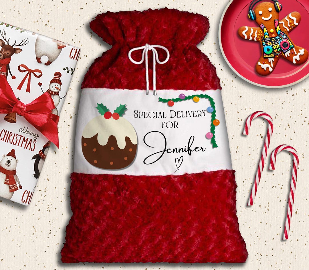 Personalised Plush Santa Sack for Kid's Christmas Presents Christmas ...
