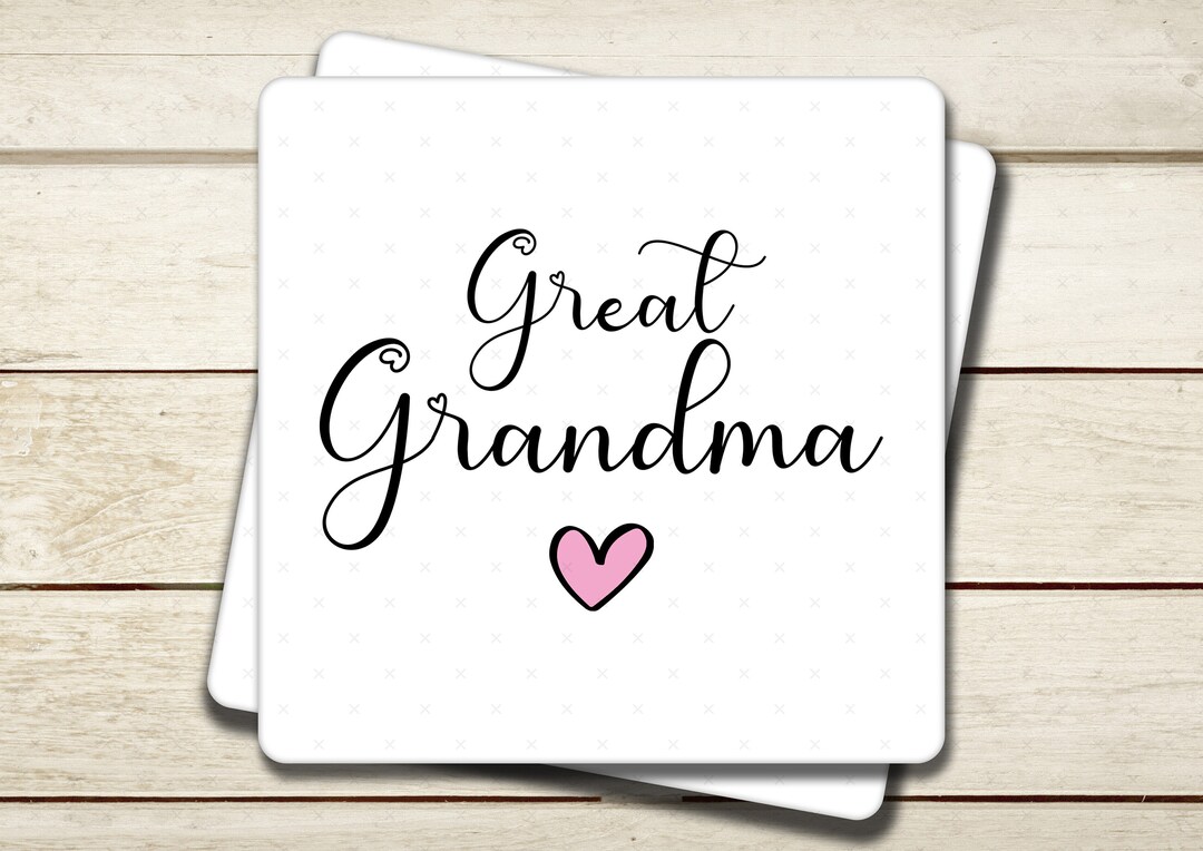 Great Grandma Coaster for Birthday Present or Christmas Gift for Nana ...