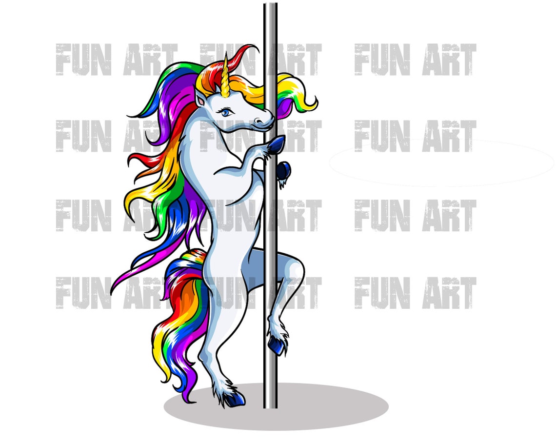 Unicorn Pole Dance PNG JPEG Unicorn Pole Unicorn Birthday - Etsy