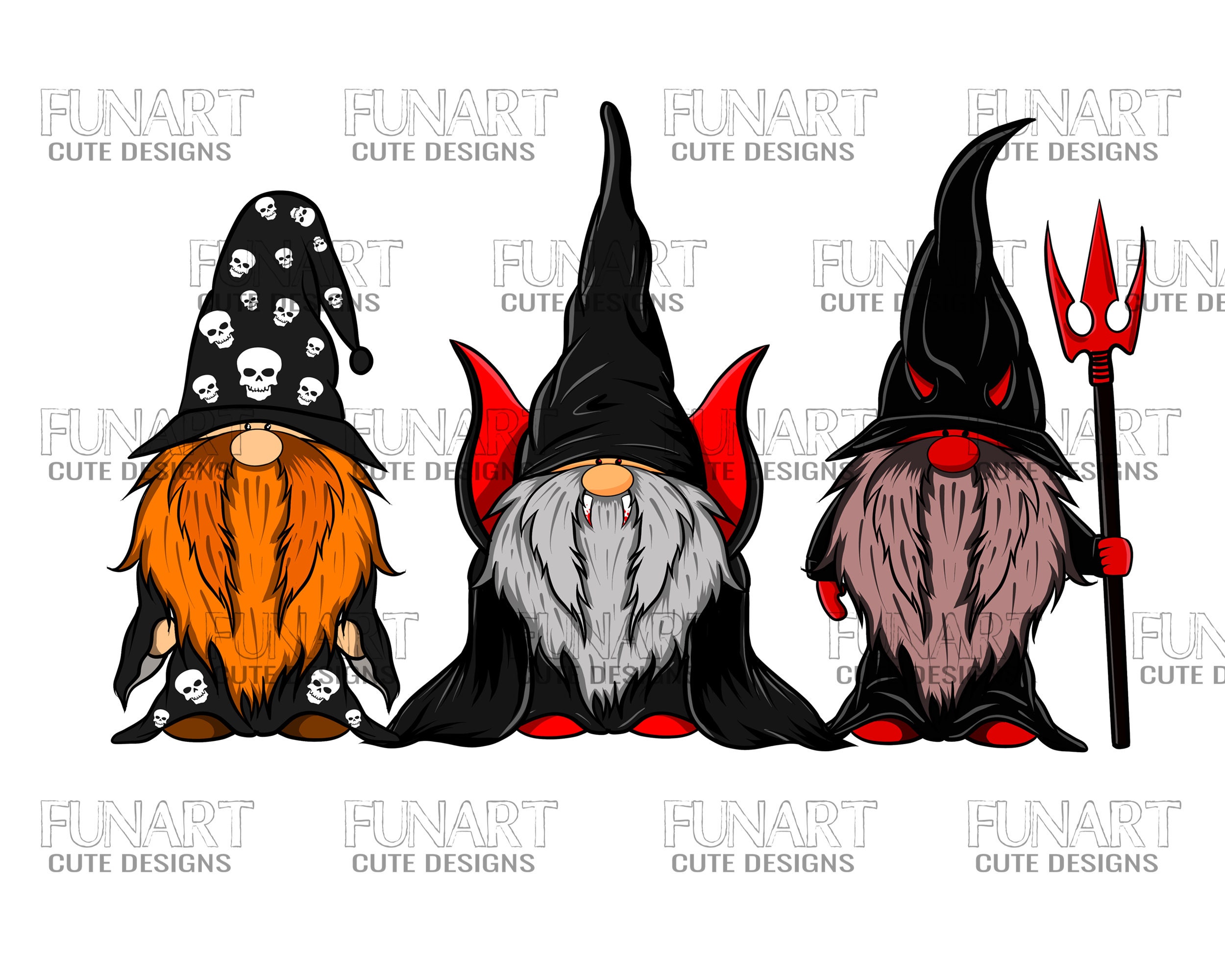 Halloween Gnome PNG File, Sublimation Design, Gnom Garden Digital ...