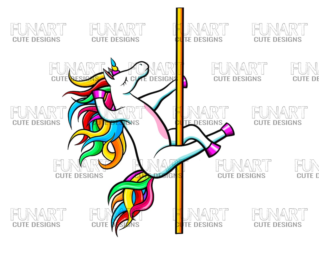 Pole Dance Unicorn PNG File, Sublimation Design, Digital Download ...