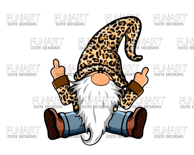Funny Gnome PNG File Gnome Middle Finger Sublimation Design | Etsy