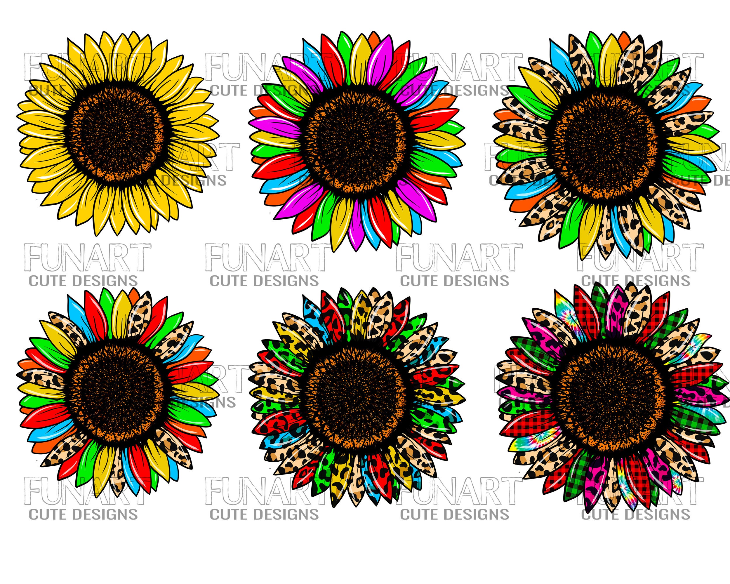 Archivo PNG del paquete de girasol, diseño de sublimación de girasol ...