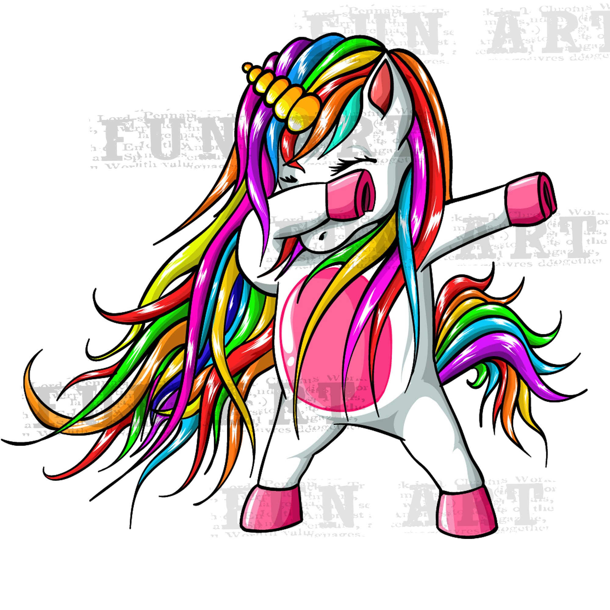 Dabbing Unicorn PNG - Unicorn Birthday Unicorn Cutting File Birthday ...