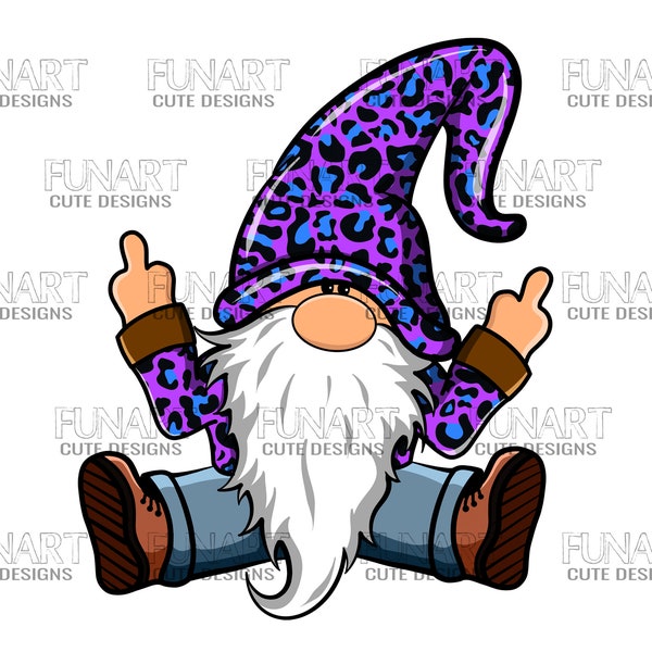 Gnome Middle Finger Svg - Etsy