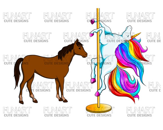 Pole Dance Unicorn PNG File Sublimation Design Digital | Etsy