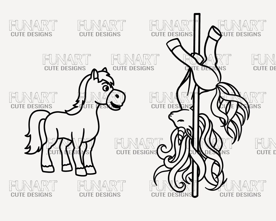 Unicorn Pole Dance PNG Unicorn Pole Unicorn Degital - Etsy