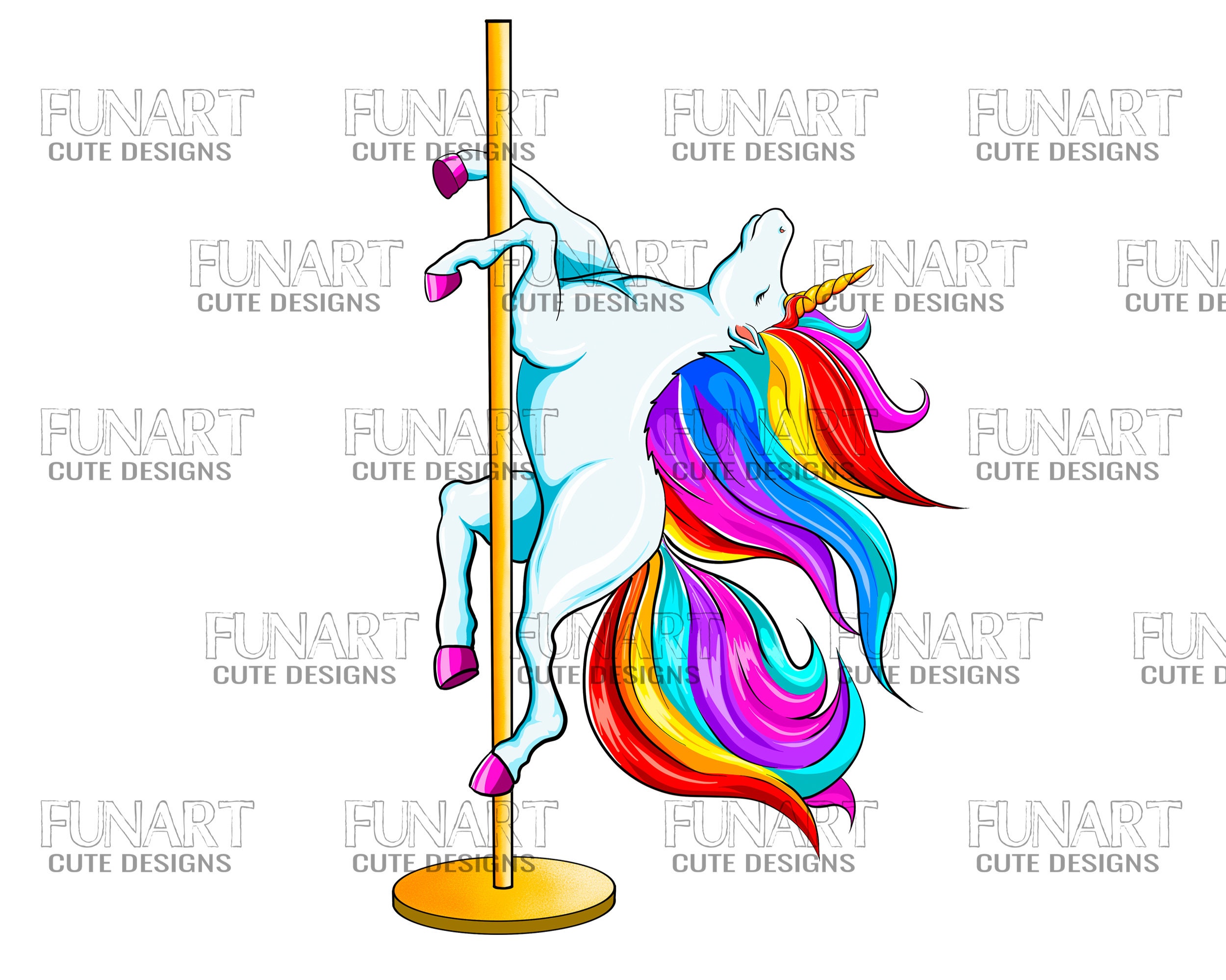 Pole Dance Unicorn PNG File, Sublimation Design, Digital Download ...