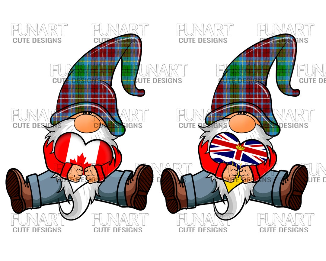Canadian Gnome PNG Sublimation Design Download, Canada Tartan Digital ...