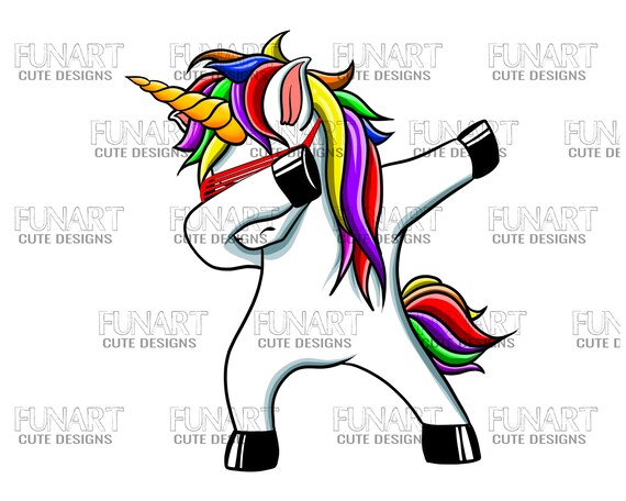 Dabbing Unicorn PNG Unicorn Birthday Unicorn Dab Cutting - Etsy