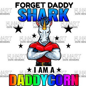 Daddycorn Unicorn Dad PNG File, Sublimation Design, Digital Download ...