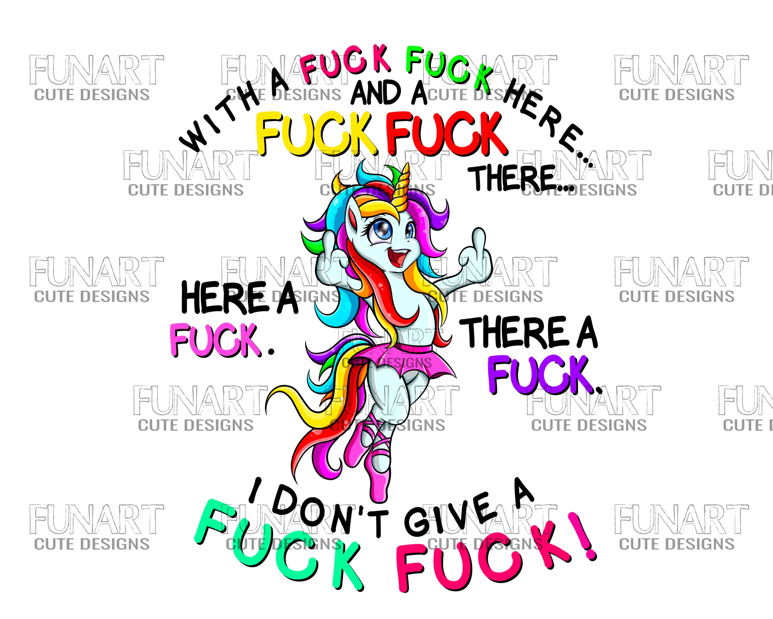 Rude Unicorn Sublimation Design: Adult Humor PNG (digital Download ...