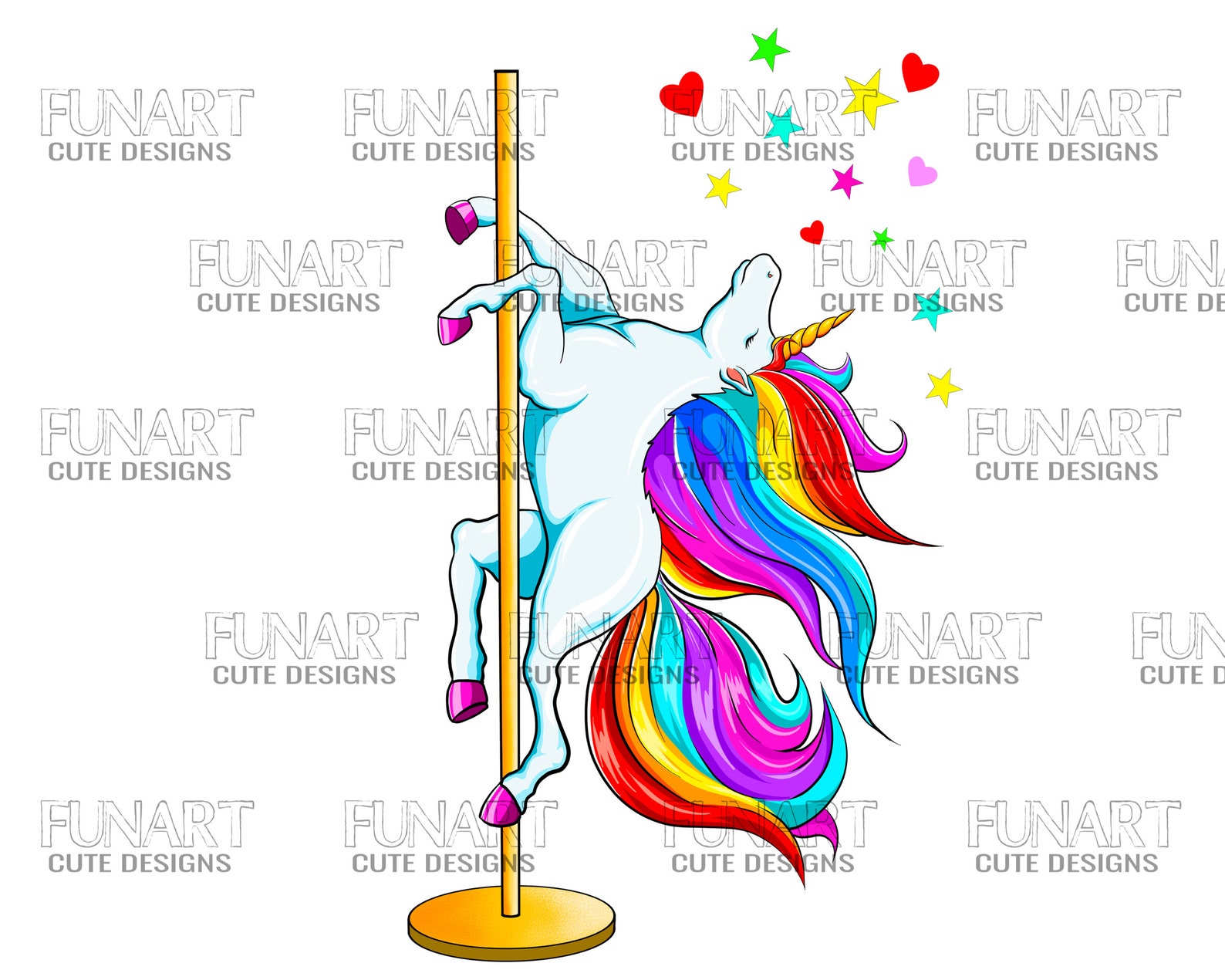 Pole Dance Unicorn PNG File Sublimation Design Digital - Etsy