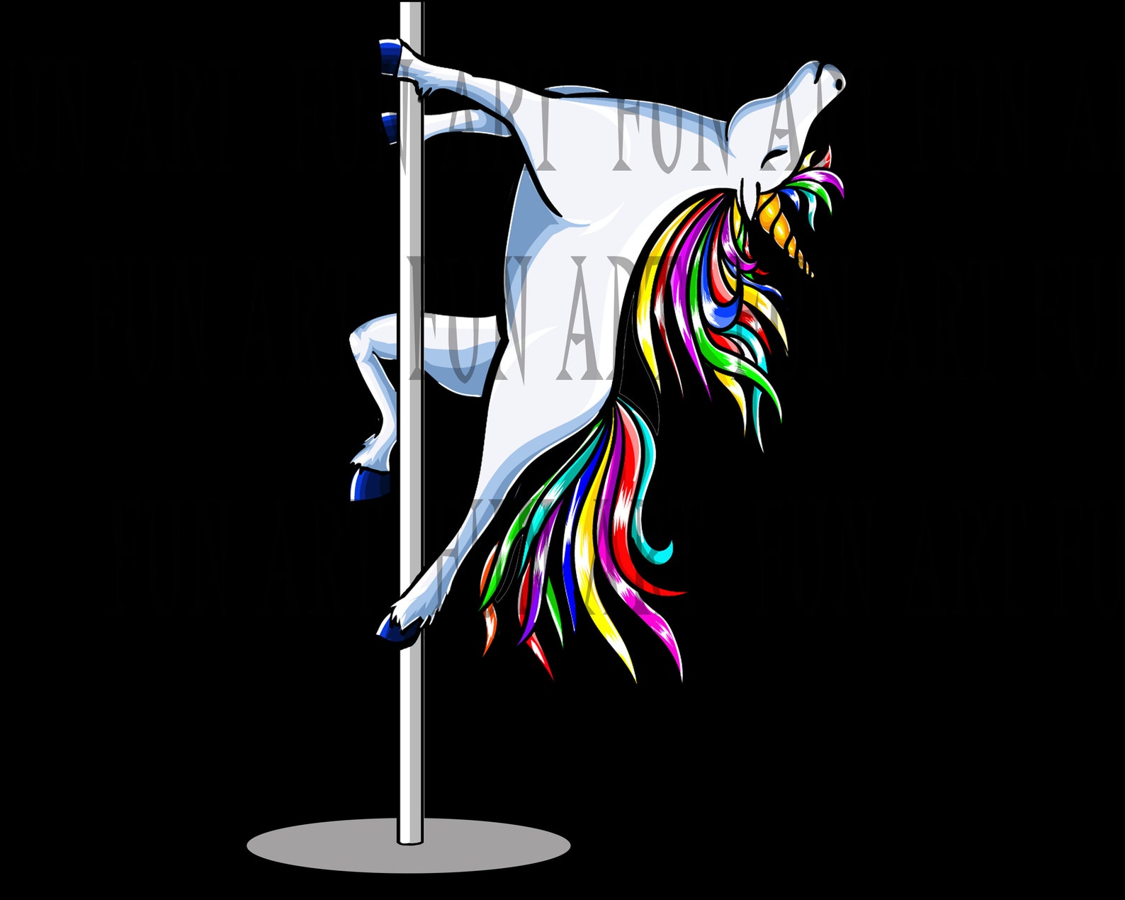 Unicorn Pole Dance PNG JPEG Unicorn Pole Unicorn Birthday - Etsy