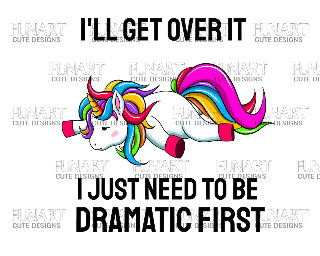 Dramatic Unicorn PNG: Sublimation Design (digital Download) - Etsy