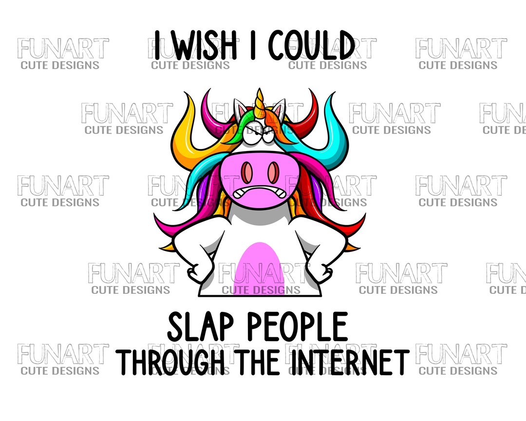 Funny Unicorn PNG: Slap People Through Internet Design (digital ...