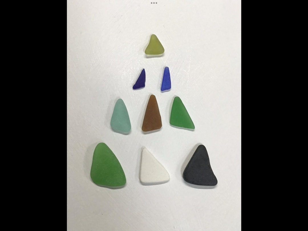 9 Genuine Sea Glass Sails Sea Glass Forms for Art, Picture, Mosaic ...