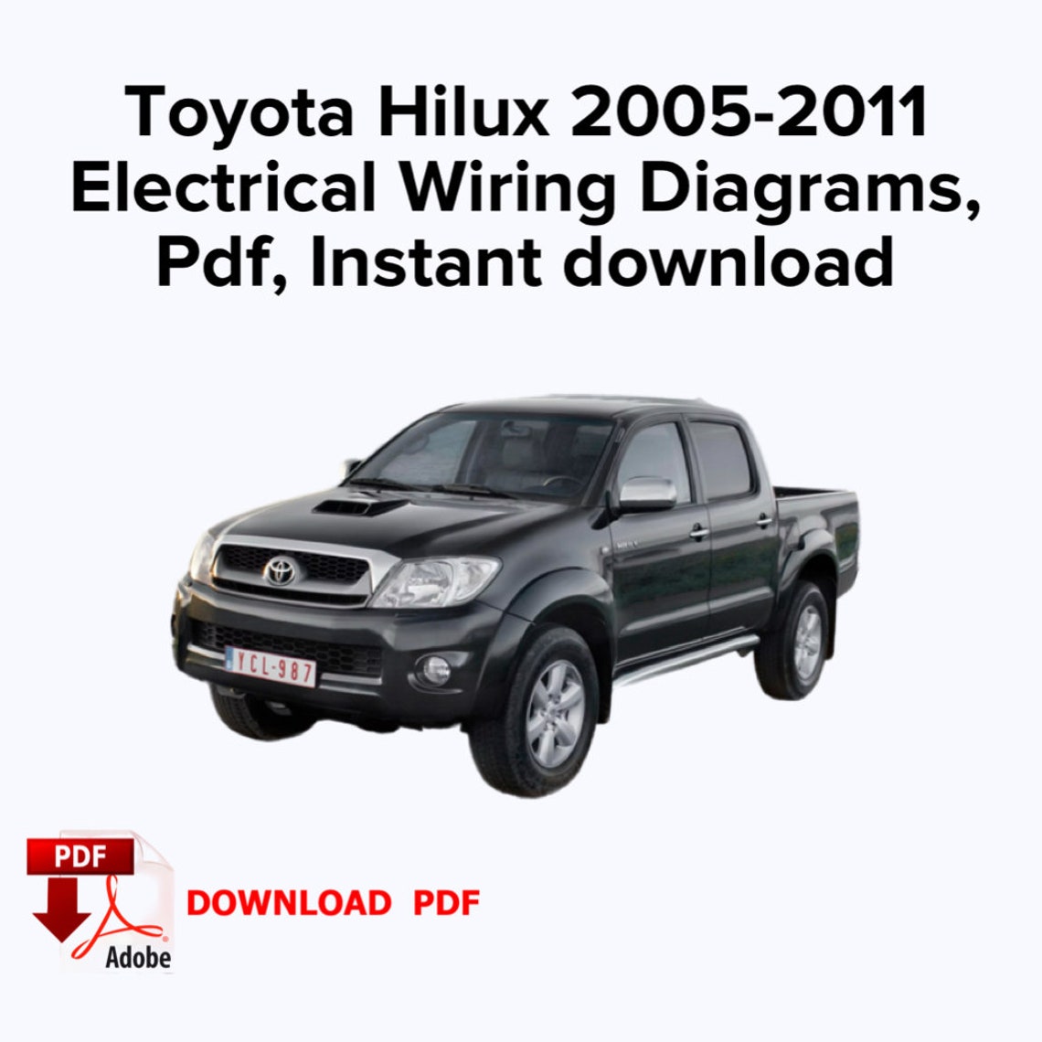 Toyota Hilux 2005-2011 Electrical Wiring Diagrams, Pdf, Instant ...