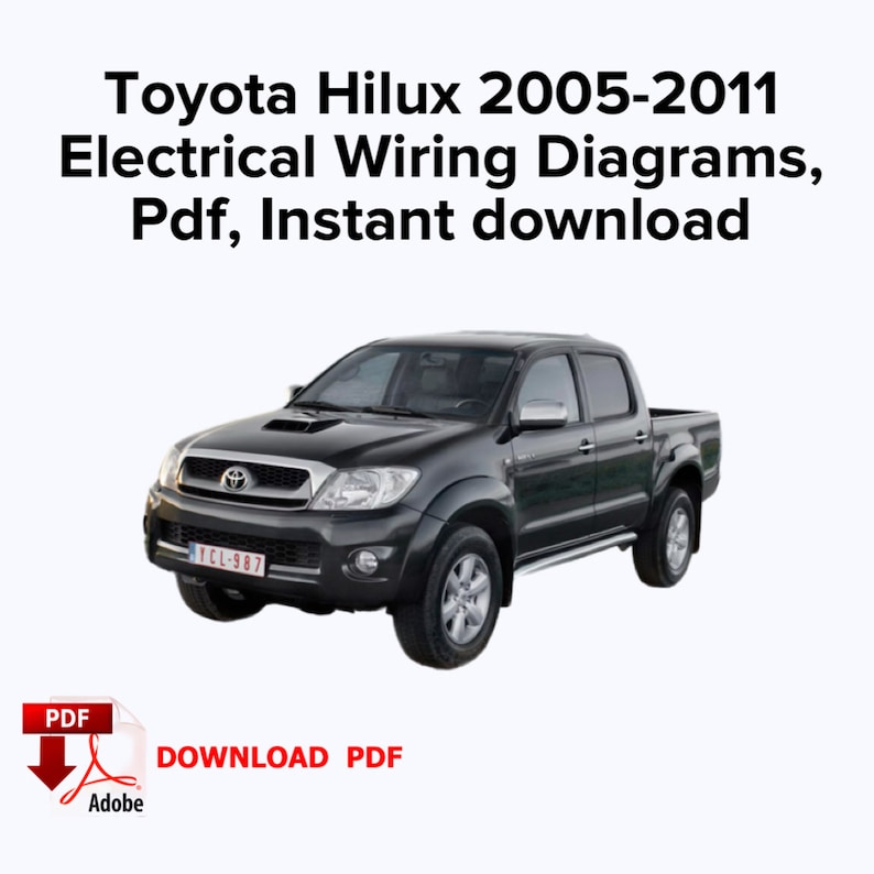 Toyota Hilux 2005-2011 Electrical Wiring Diagrams, Pdf, Instant ...