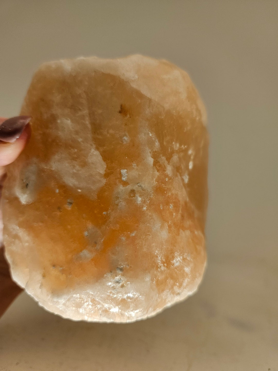 Large and Pretty Himalayan Salt Rock Crystal Candle Holder - Etsy