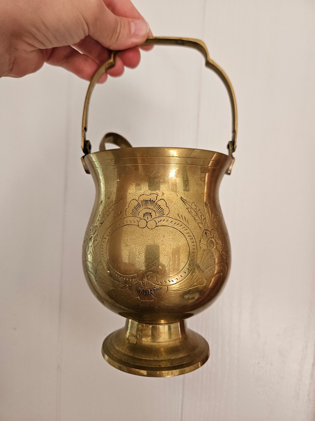 Stunning Vintage Brass Ice Bucket With Beautiful Brass Tongs - Etsy