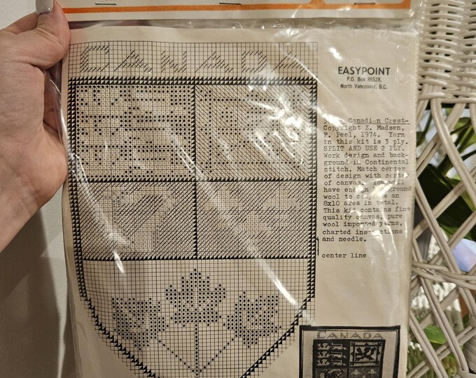 Easypoint Needlepoint Designs Canadian Crest New in Package - Etsy
