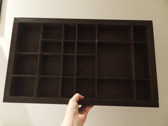 Large Vintage Solid Wood Trinket Display Shelf Wall Hanging - Etsy