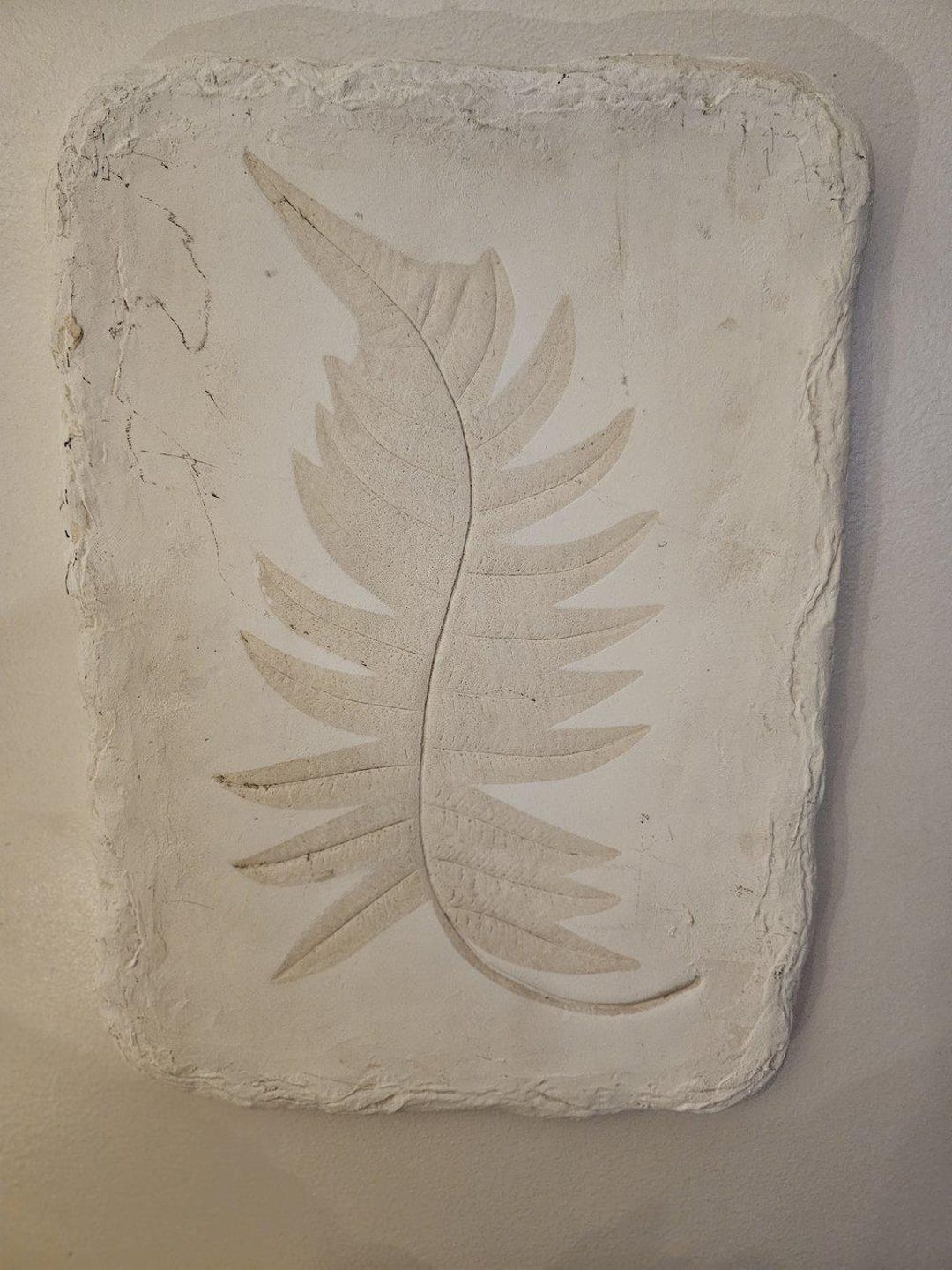 Large Plaster Botanical Leaf Wall Art | Sculptural Organic Wall Decor ...
