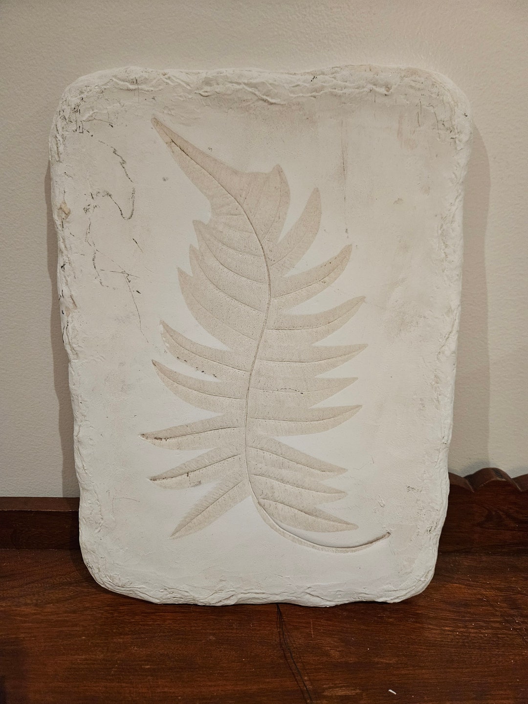 Large Plaster Casted Botanical Leaf Wall Art 2 - Etsy