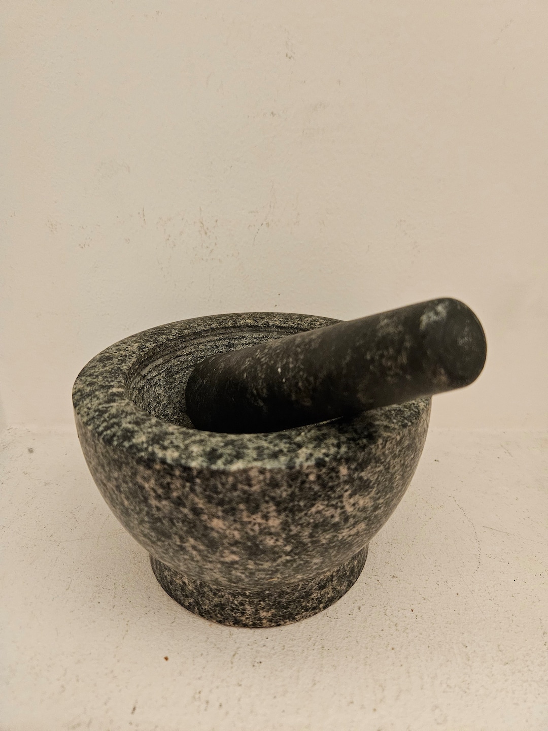 Pretty Black Marble Small Morter and Pestle - Etsy