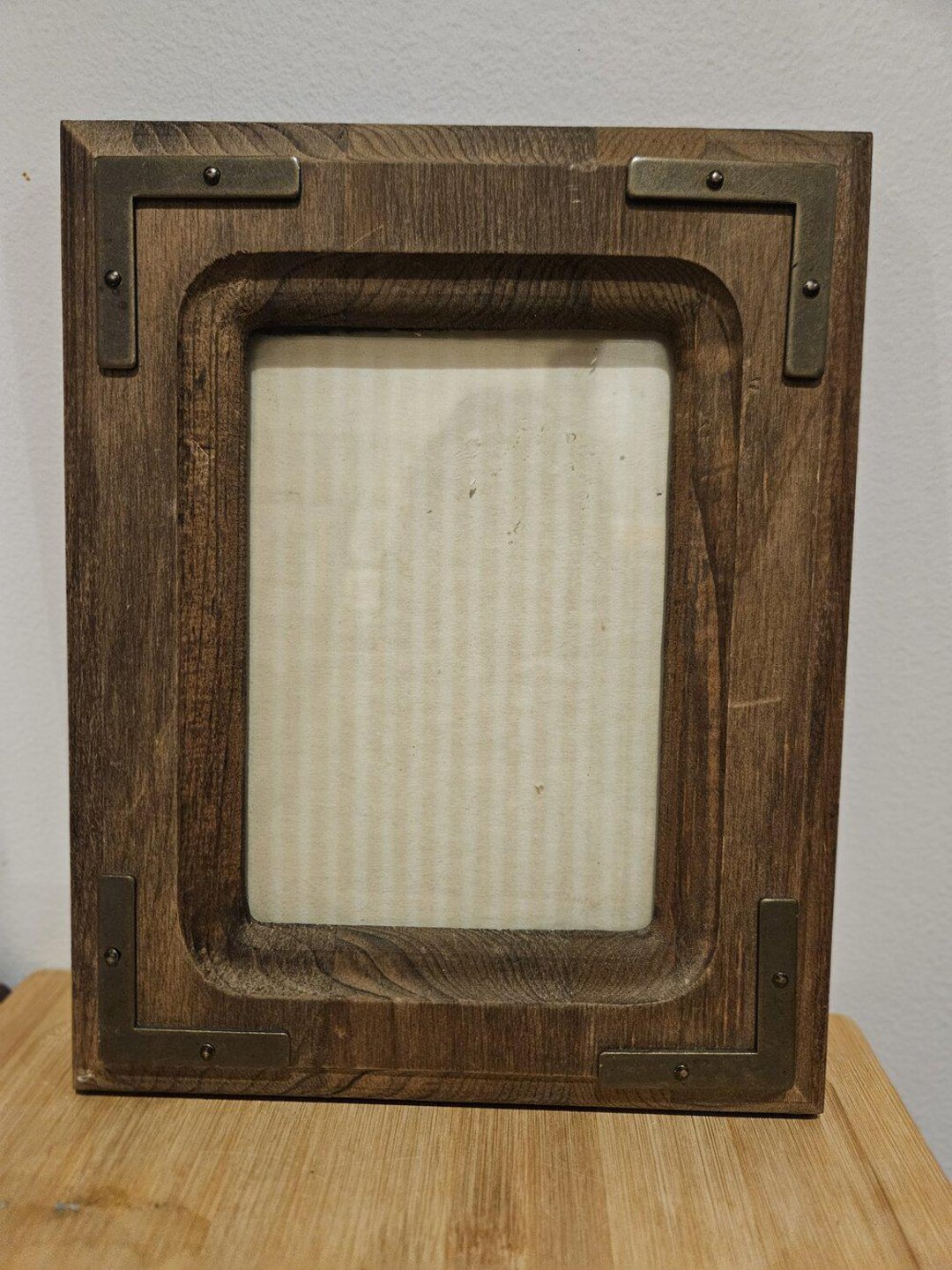 Beautiful Solid Wood Frame With Metal Accents 5" X 7" - Etsy