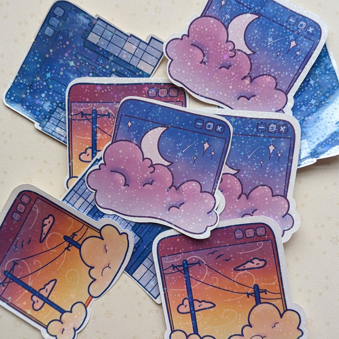 HOLO Late Summer Lo-fi Vinyl Sticker Bundle 3.5 Die Cut Vinyl Sticker ...